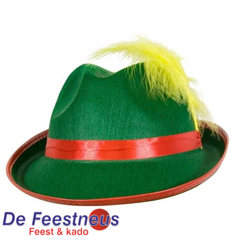 Tiroler hoed Rudolf groen vilt - De Feestneus Feest en Kado