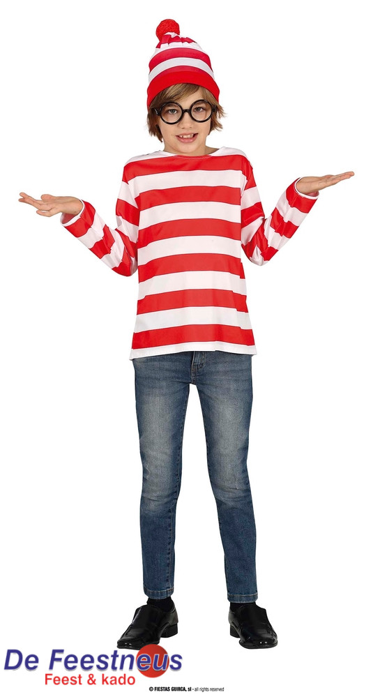 rood/wit gestreept shirt - De Feestneus Feest en Kado